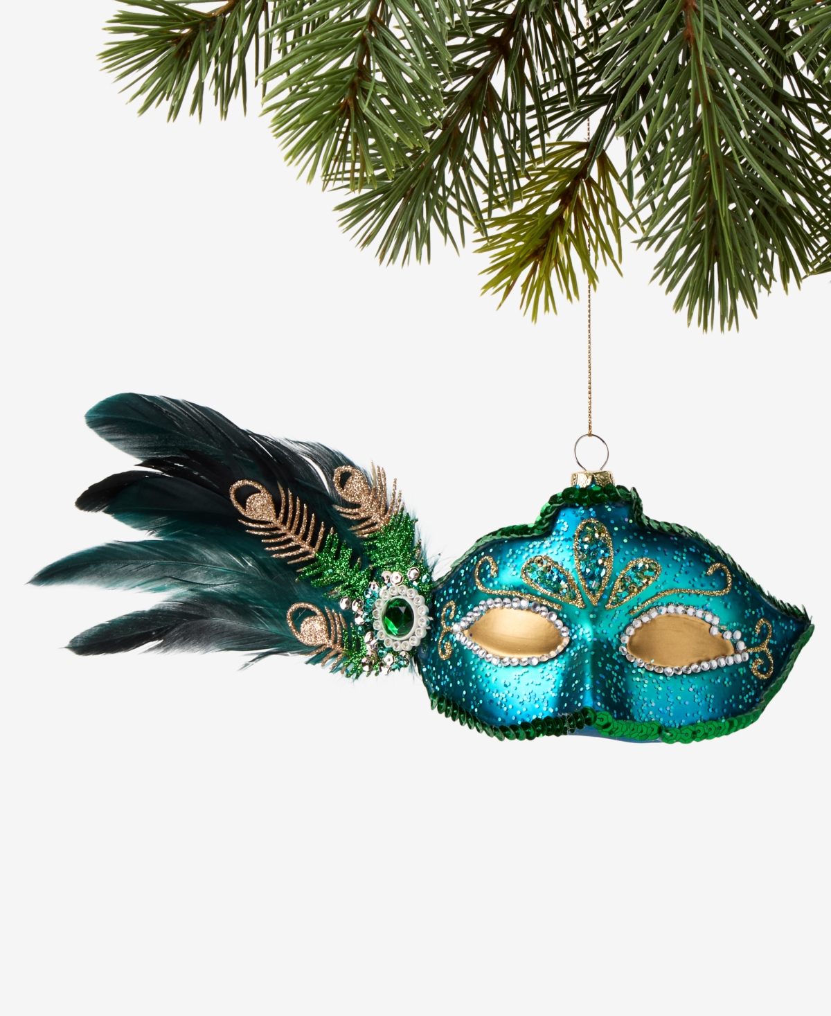 Click here for Holiday Lane Peacock Masquerade Mask Ornament  Mac... prices