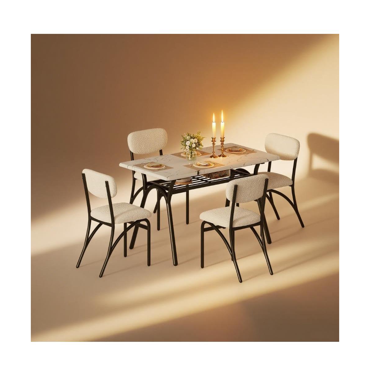Click here for gaomon 5-Piece Modern Dining Table Set for 4  Dini... prices