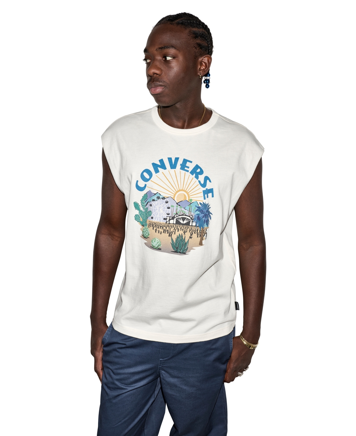 Click here for Converse Mens Regular-Fit Sleeveless Crewneck Tank... prices