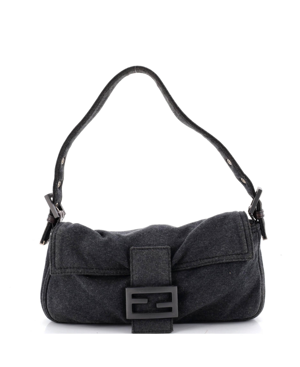 Click here for Pre-Owned Fendi Baguette Bag Jersey - Grey prices
