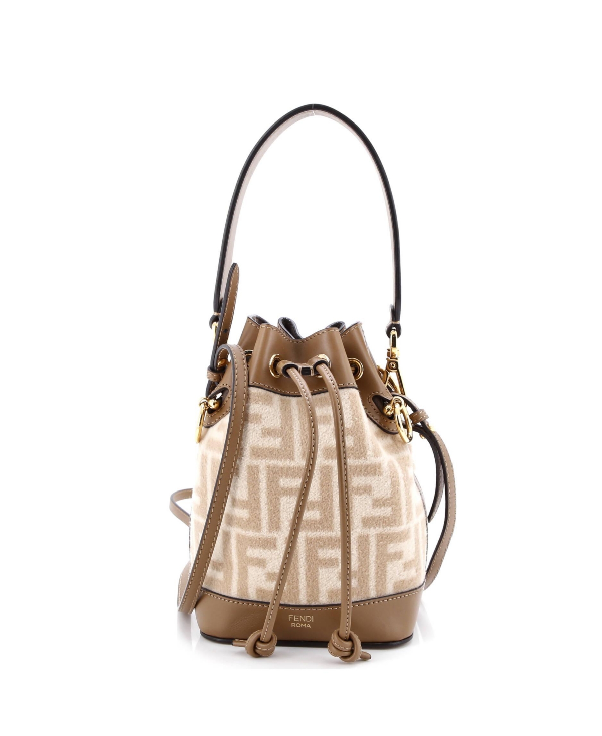 Click here for Pre-Owned Fendi Mini Mon Tresor Bucket Bag Zucca W... prices