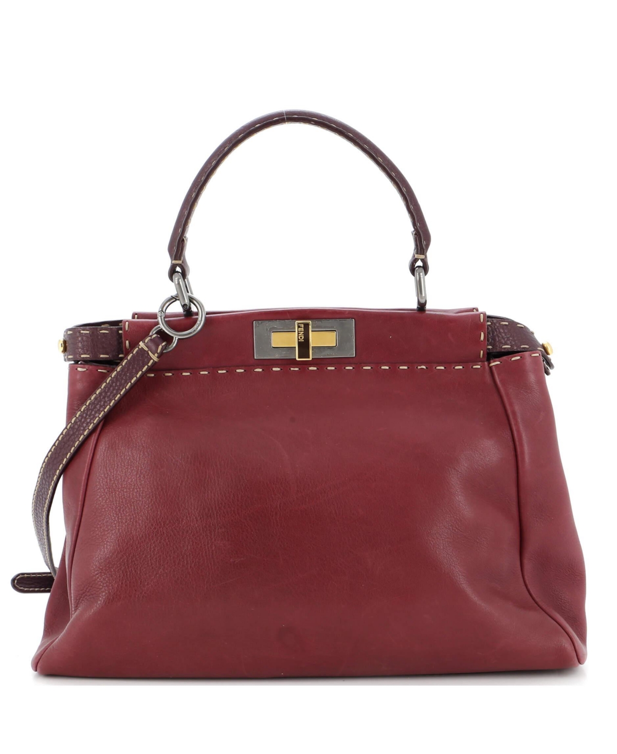 Click here for Pre-Owned Fendi Medium Selleria Peekaboo Bag Leath... prices