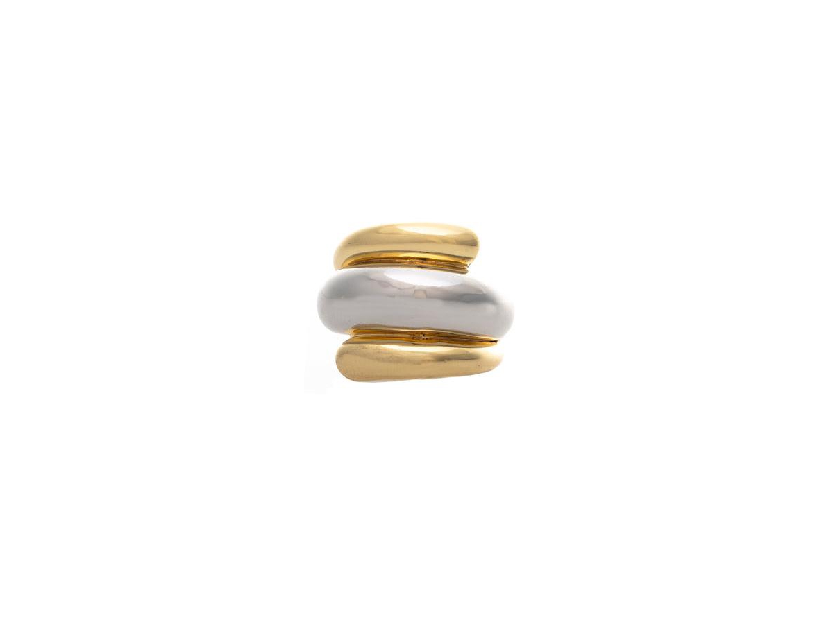 Click here for Rivka Friedman Two-Tone Polished Layered Band Ring... prices