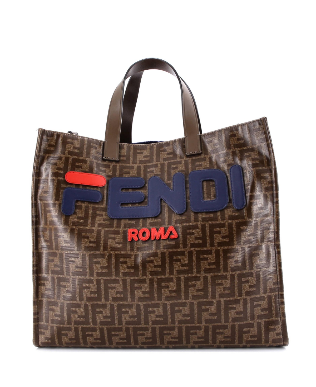 Click here for Pre-Owned Fendi Large Mania Logo Shopper Tote Zucc... prices