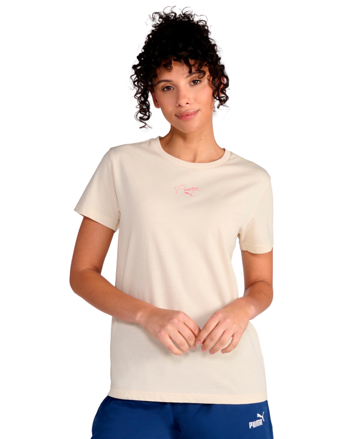 Click here for Puma Womens Script Graphic T-Shirt - Alpine Snow prices