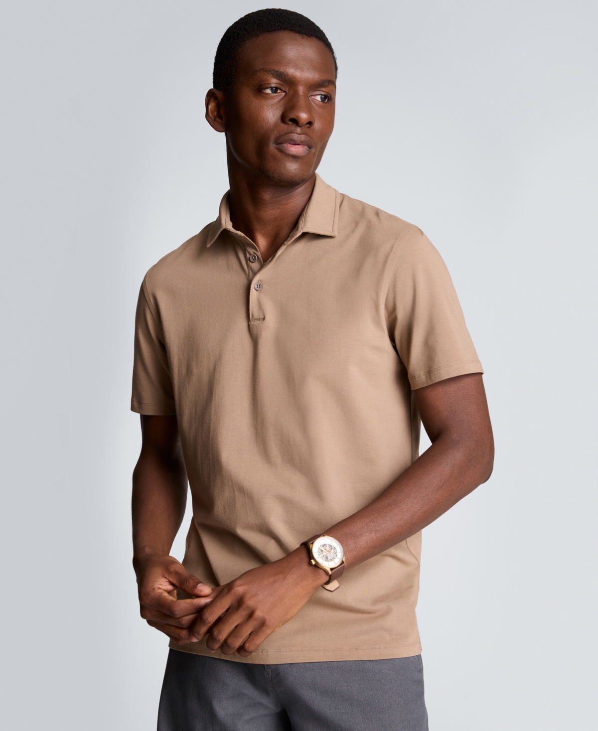 Click here for Kenneth Cole Mens Short-Sleeve Collared Slim Fit P... prices