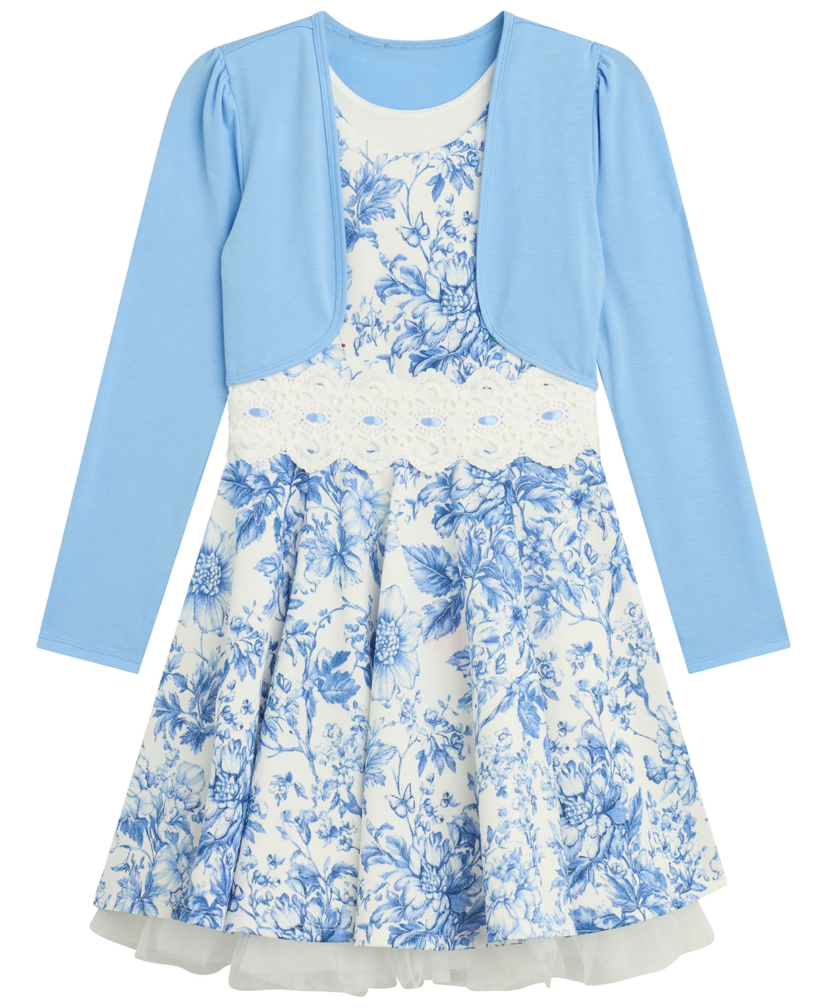 Click here for Bcx Girls 4-16 Floral Print Dress and Cropped Jack... prices