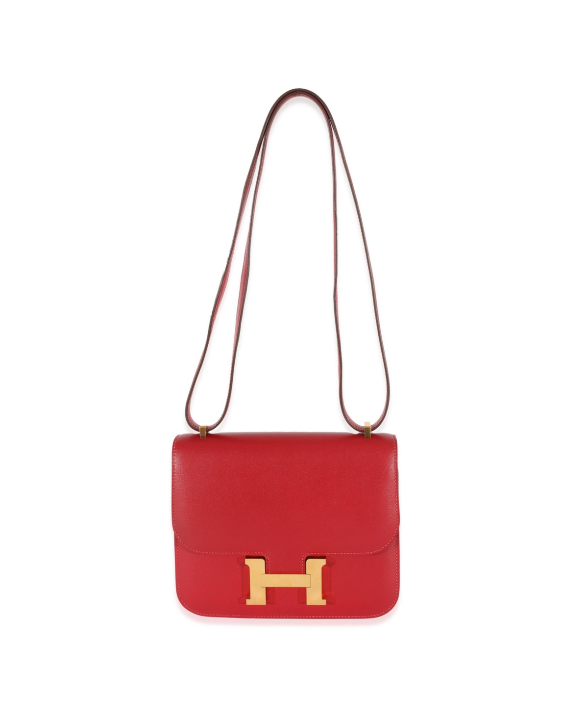 Click here for Pre-Owned HERMES Rouge Casaque Swift Constance 18... prices