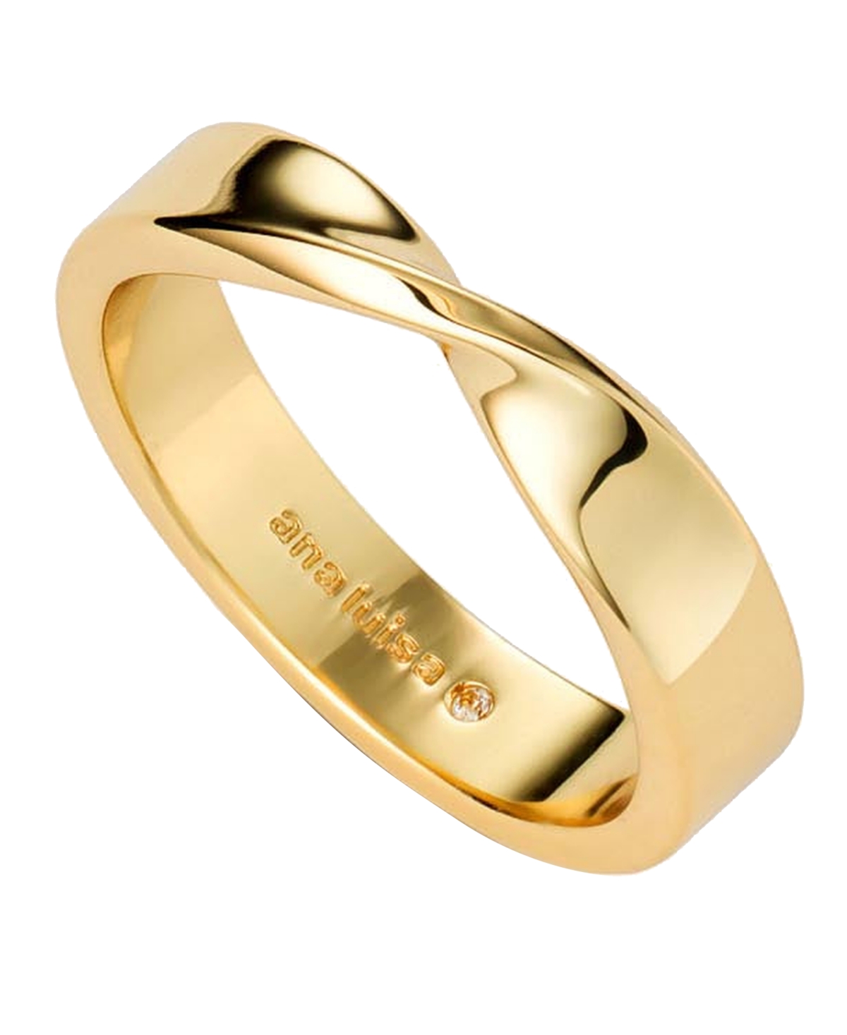 Click here for Ana Luisa 14k Gold-Plated Eliora Twist Band Ring -... prices