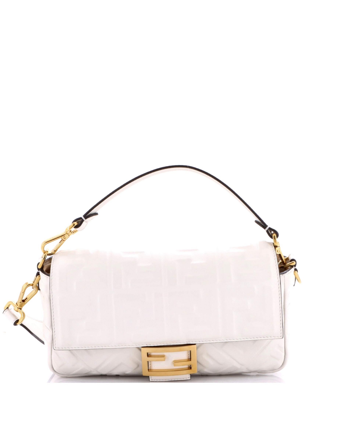 Click here for Pre-Owned Fendi Medium Baguette Nm Bag Zucca Embos... prices