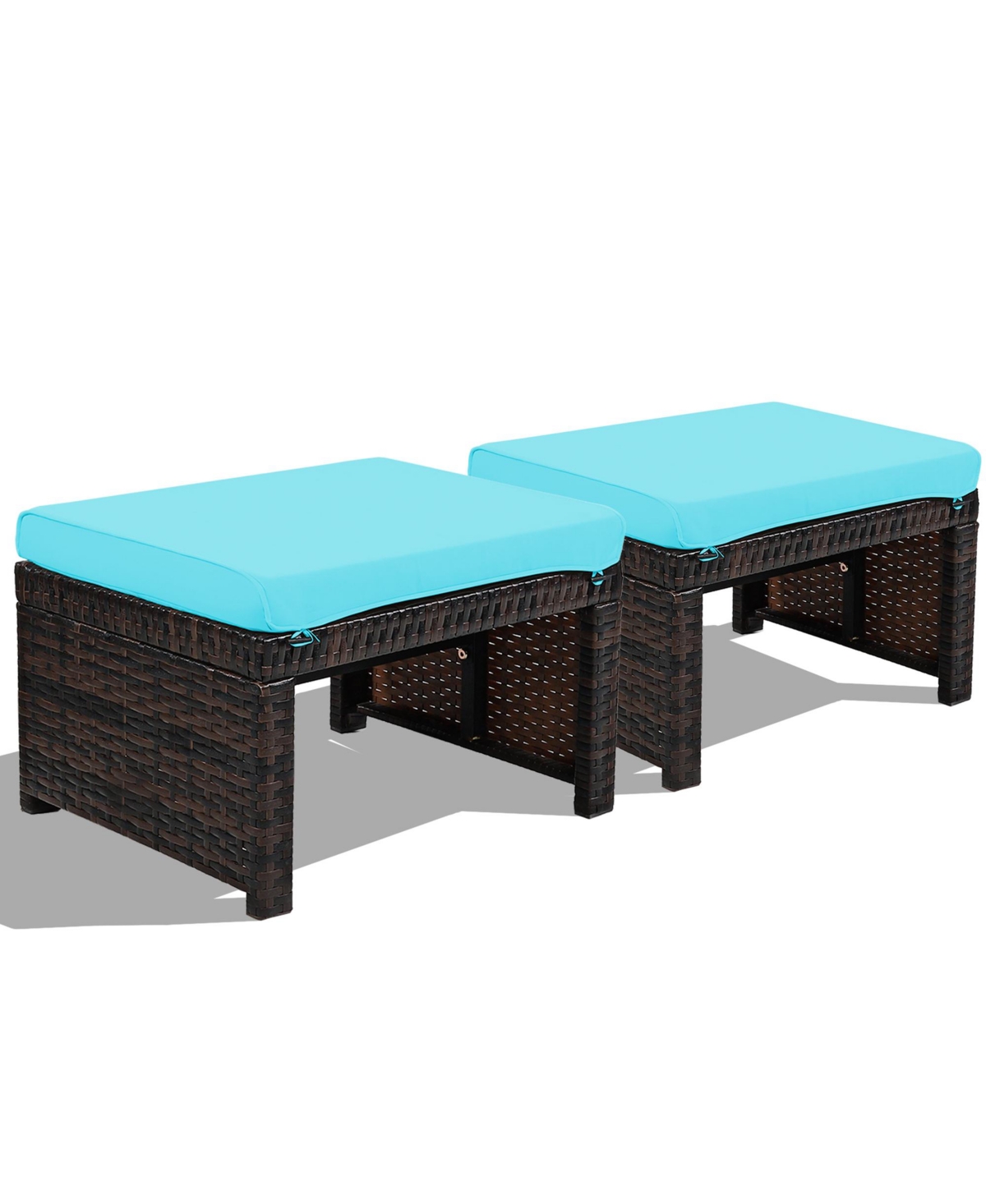 Click here for Gymax Set of 2 Rattan Ottoman Footrest Footstool P... prices