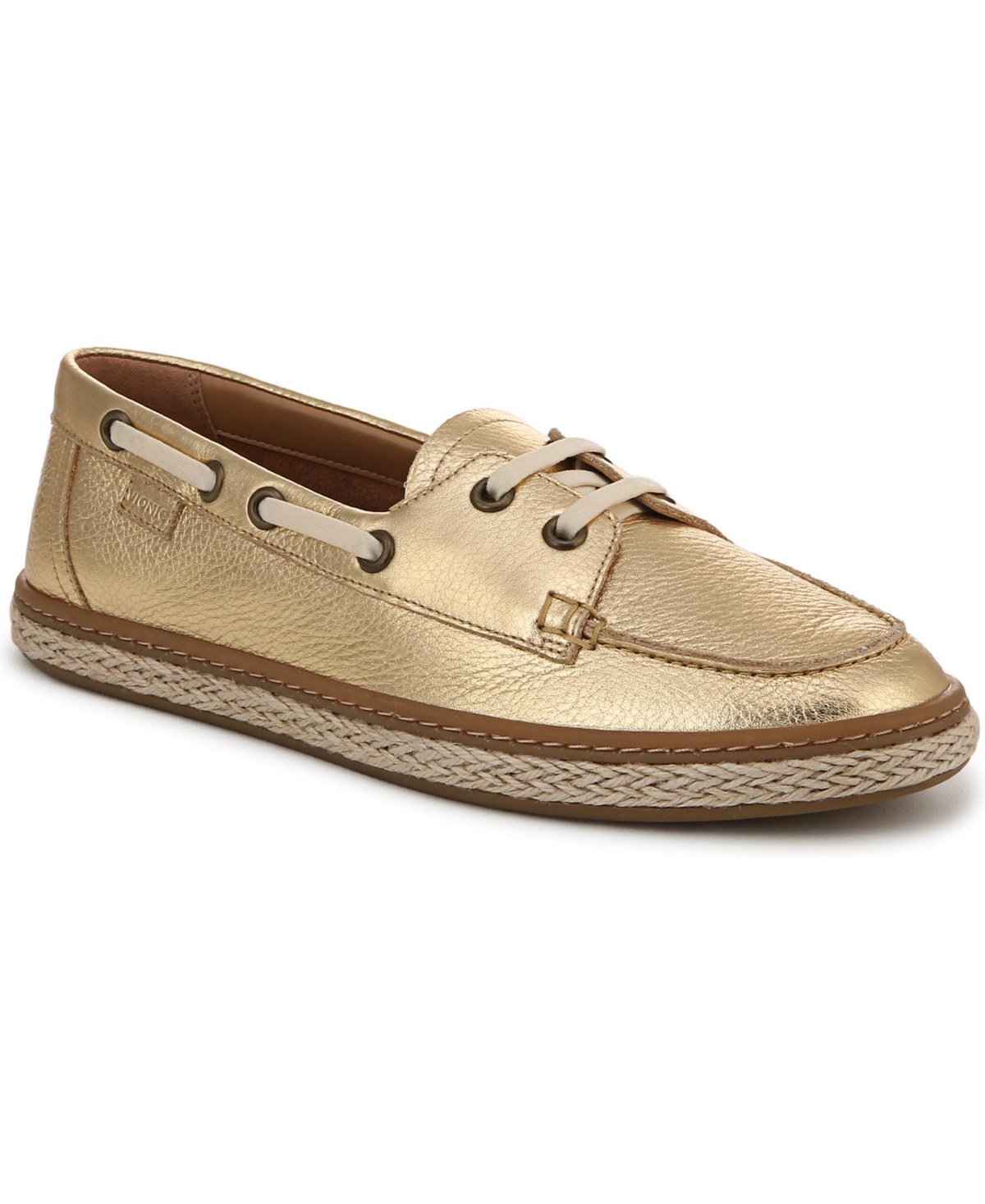 Click here for Vionic Womens Bay Boat Shoes - Gold yellow prices