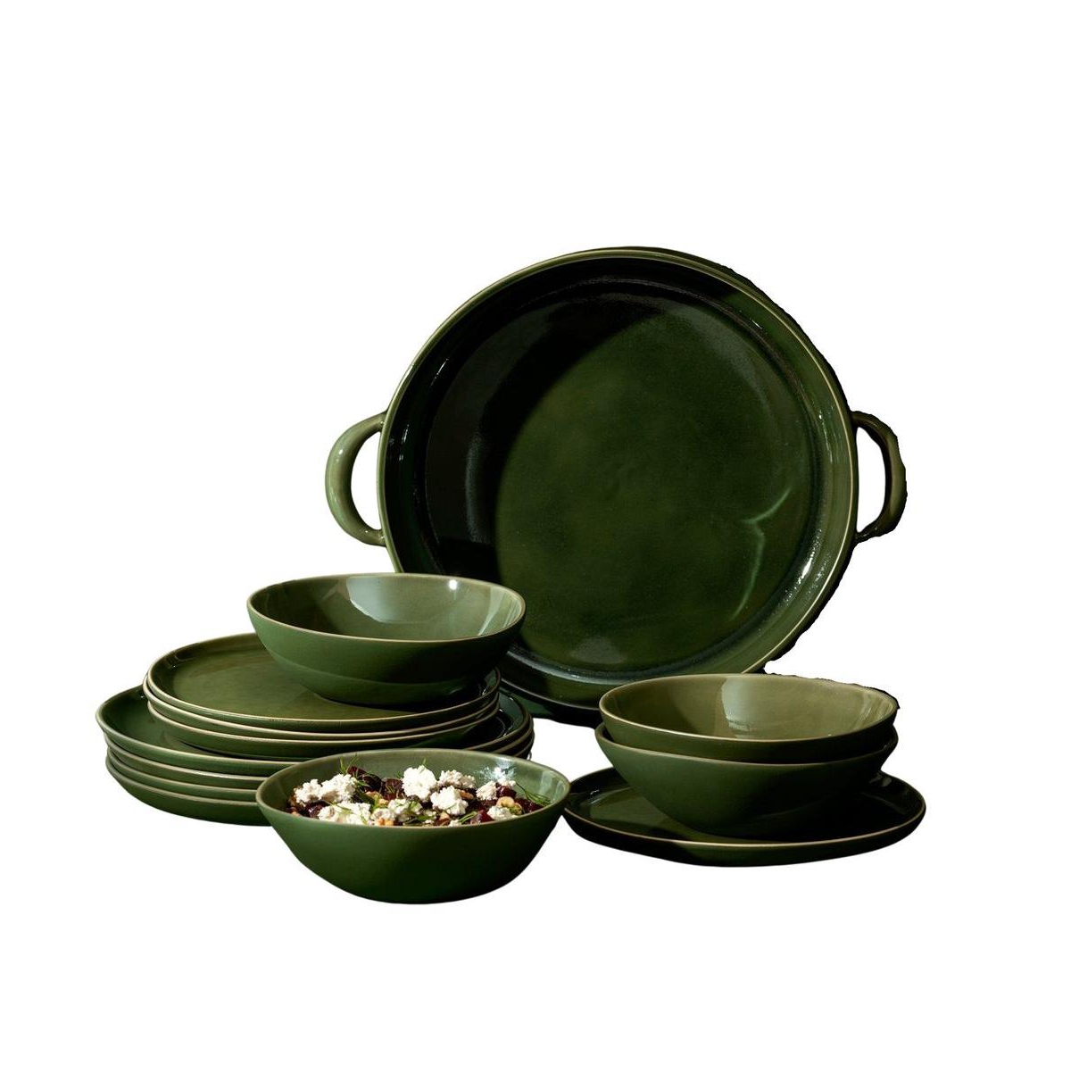 Click here for Gharyan Stoneware  Family Feast Dinnerware Set - M... prices