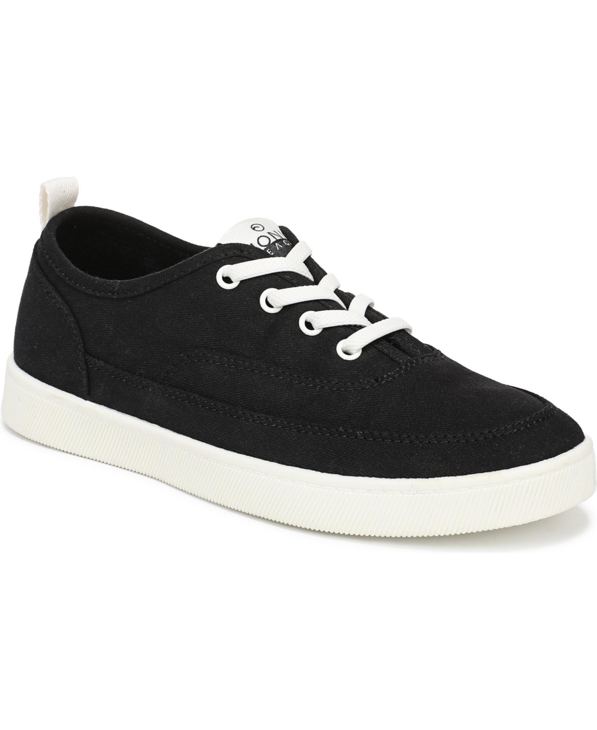 Click here for Vionic Womens Cyan Lace Up Sneakers - Black canvas prices
