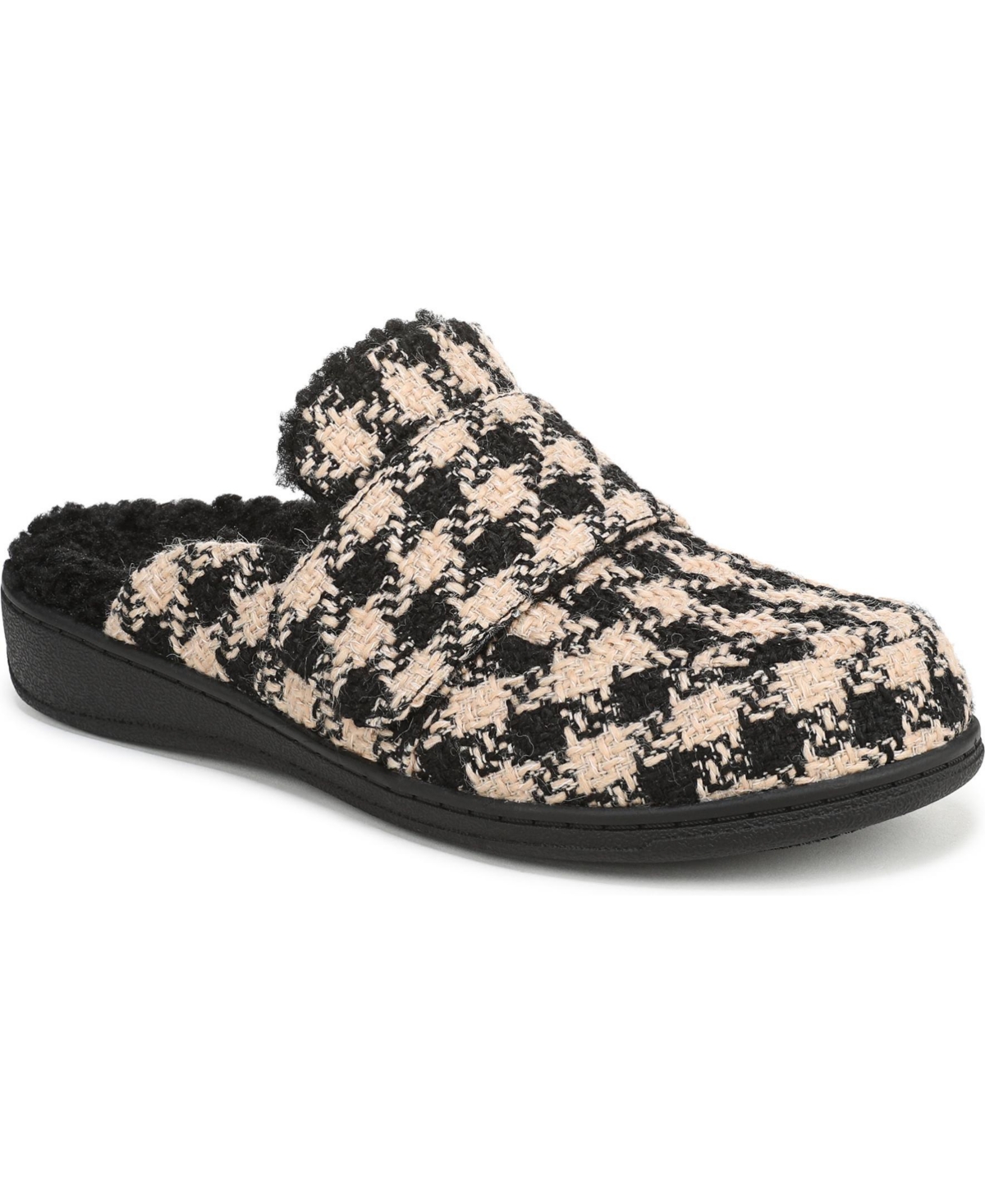 Click here for Vionic Womens Gemma Ii Mule Slippers - Black/cream prices