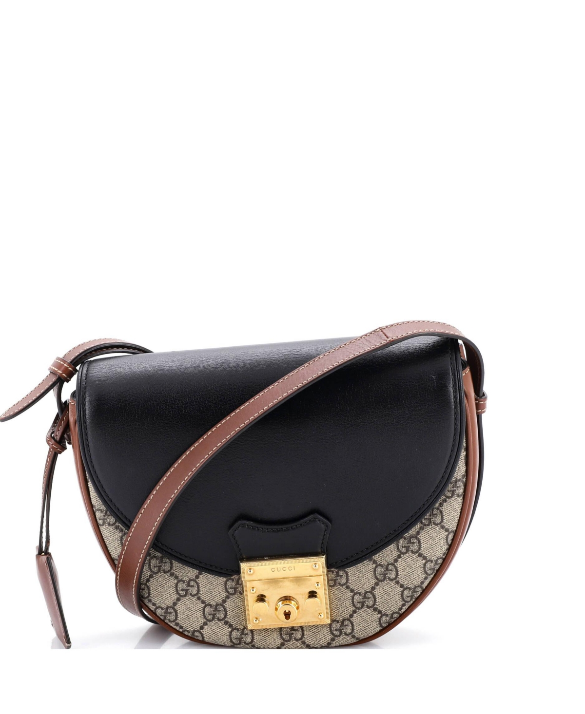 Click here for Pre-Owned Gucci Medium Padlock Saddle Shoulder Bag... prices