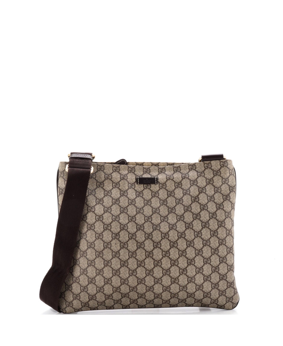 Click here for Pre-Owned Gucci Large Zip Top Messenger Bag Gg Coa... prices