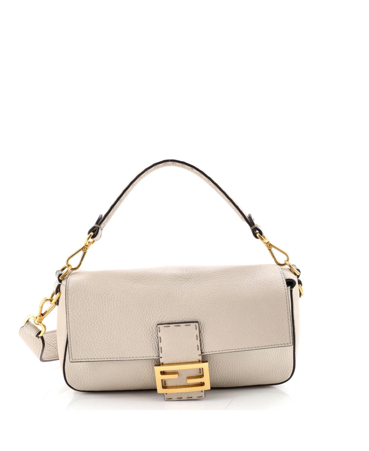 Click here for Pre-Owned Fendi Medium Selleria Baguette Nm Bag Le... prices