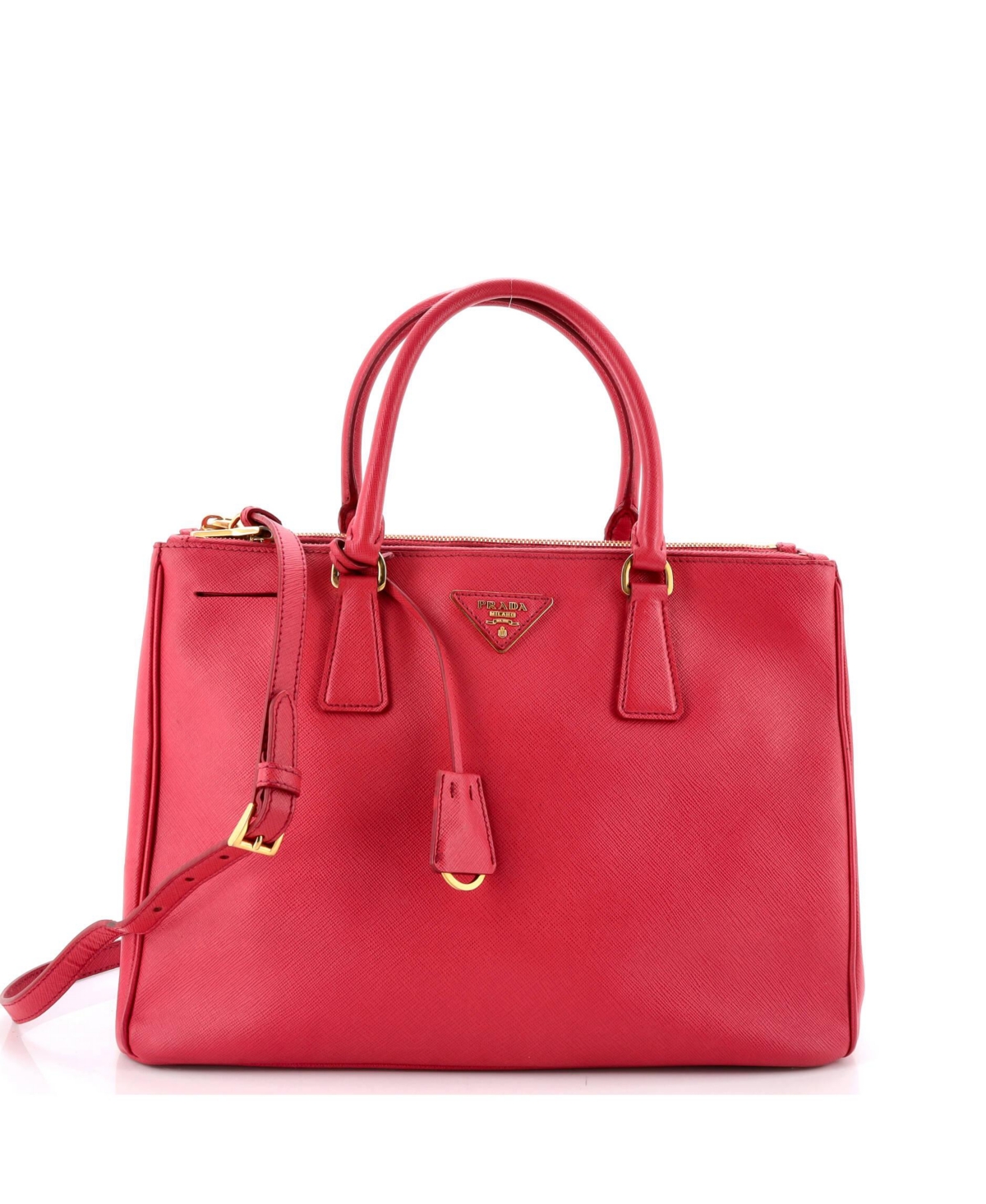 Click here for Pre-Owned Prada Medium Double Zip Lux Tote Saffian... prices