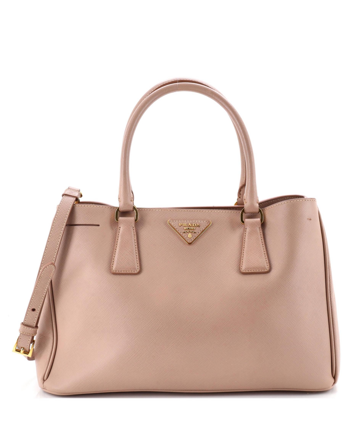 Click here for Pre-Owned Prada Medium Gardeners Tote Saffiano Lea... prices