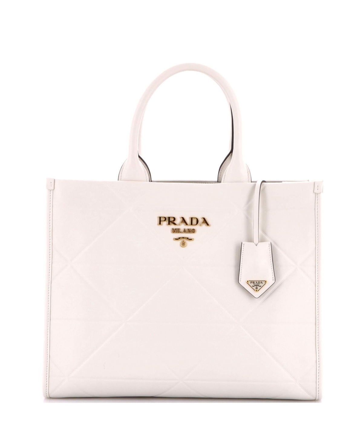 Click here for Pre-Owned Prada Medium Symbole Shopper Tote Emboss... prices