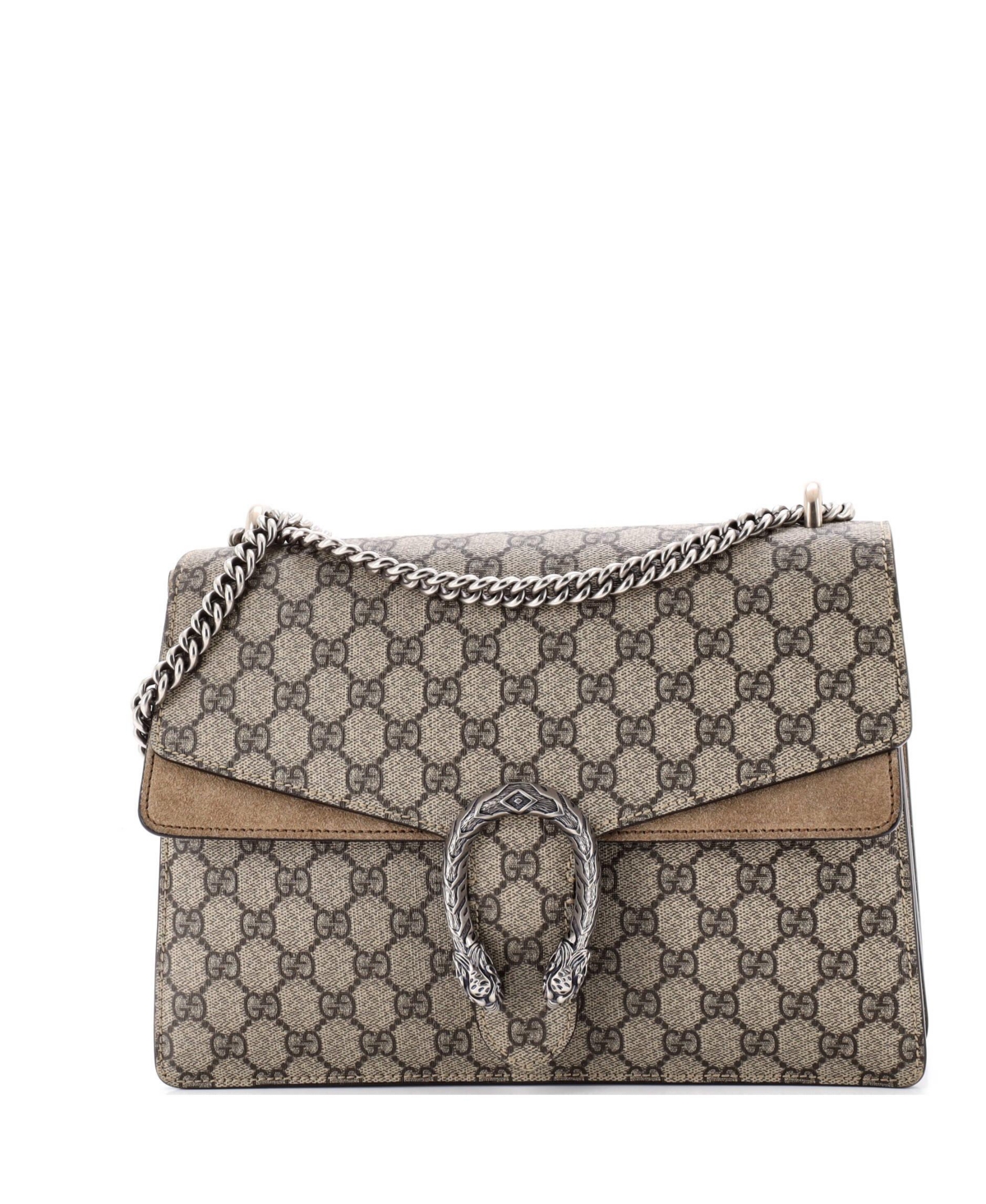 Click here for Pre-Owned Gucci Medium Dionysus Bag Gg Coated Canv... prices