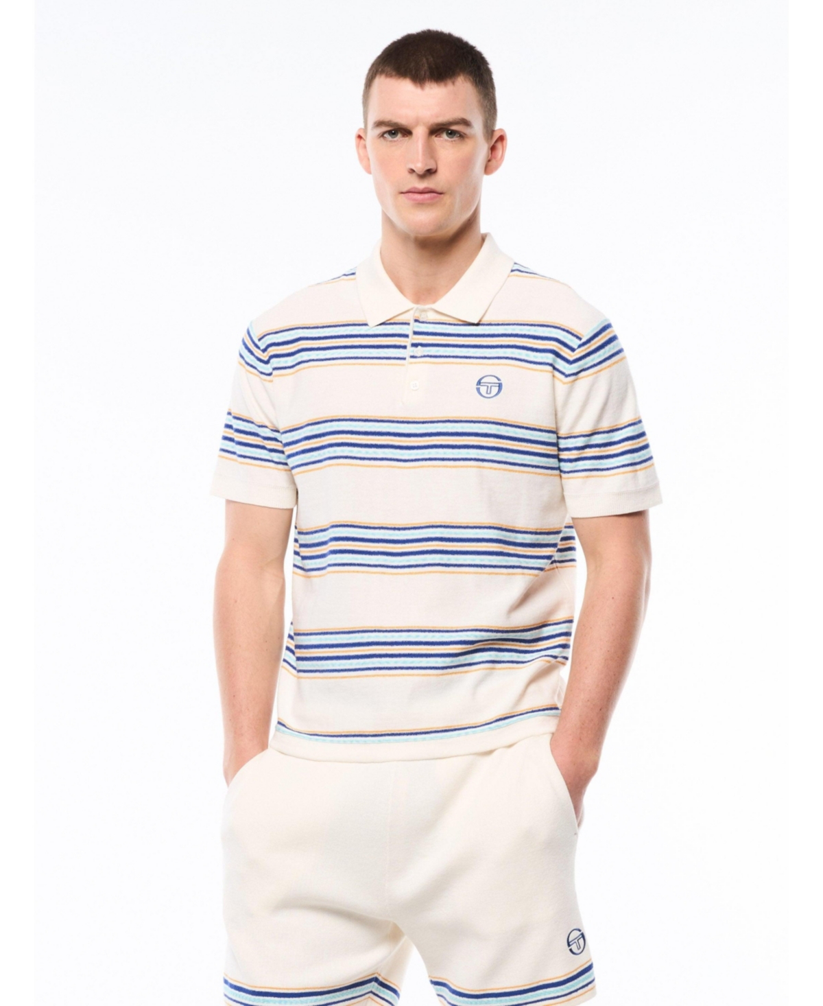 Click here for Sergio Tacchini Mens Fausto Sweater Polo - Gardeni... prices