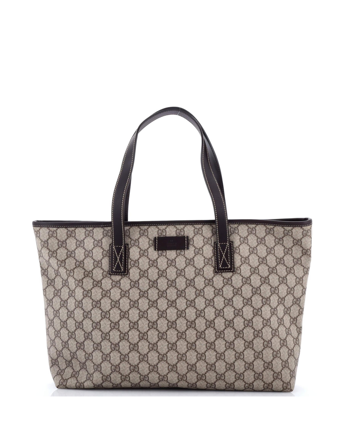 Click here for Pre-Owned Gucci Medium Plus Tote Gg Coated Canvas... prices