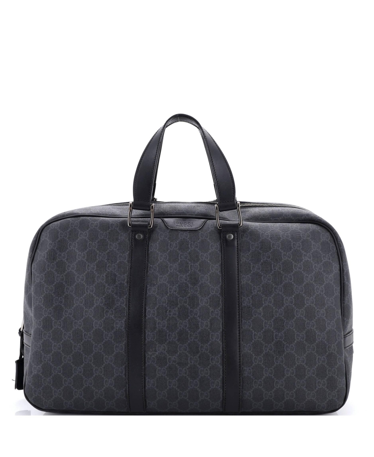 Click here for Pre-Owned Gucci Large Zip Weekender Tote Gg Coated... prices