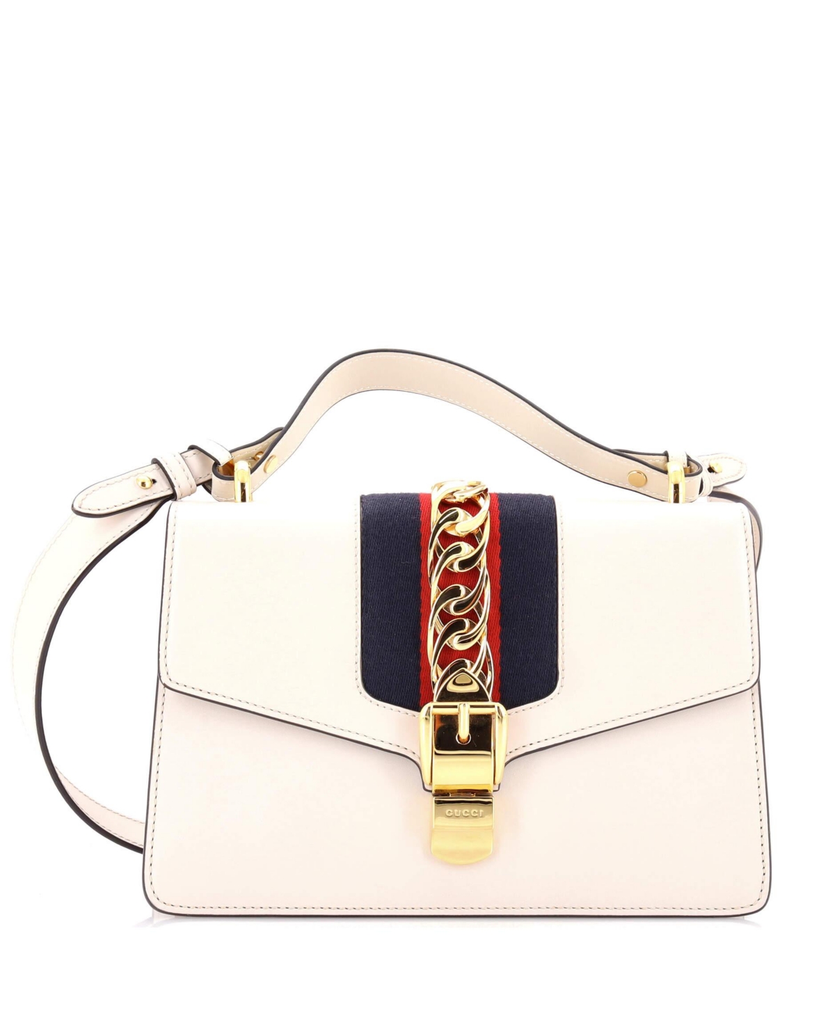 Click here for Pre-Owned Gucci Small Sylvie Shoulder Bag Leather... prices