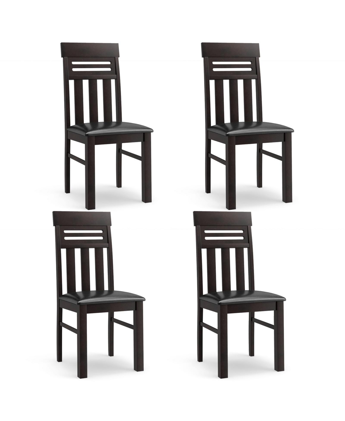 Click here for Gymax Dining Chairs Set of 4 Pu Leather Farmhouse... prices