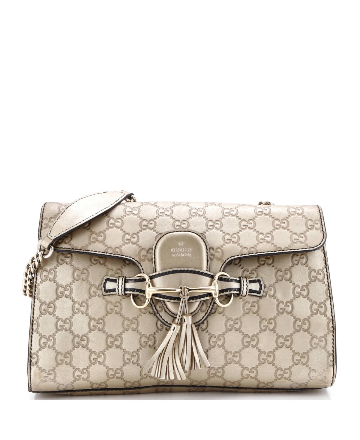 Click here for Pre-Owned Gucci Medium Emily Chain Flap Bag Guccis... prices