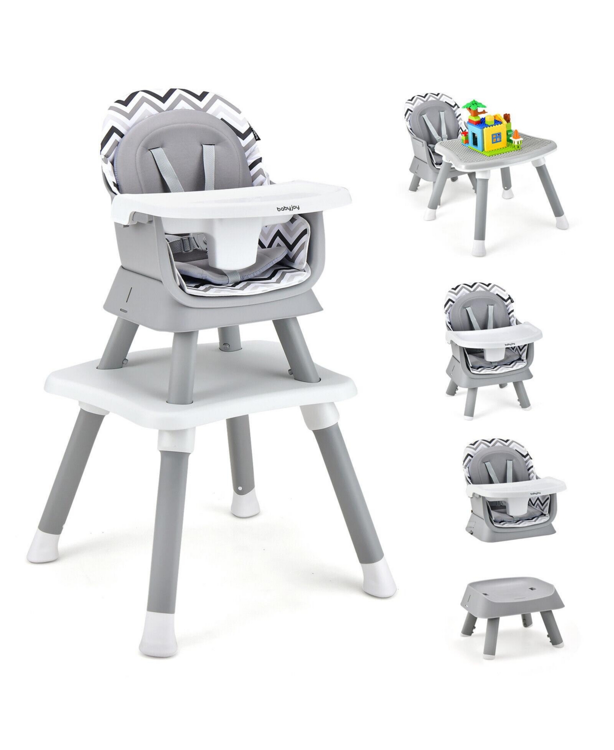 Click here for Sugift 6 in 1 Convertible Baby High Chair with Adj... prices
