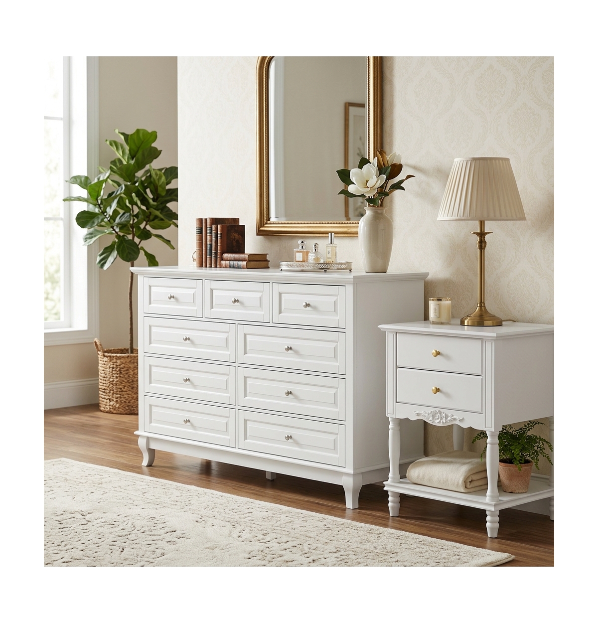 Click here for Homsee Modern 9 Drawer Dressing Table and 2 Drawer... prices