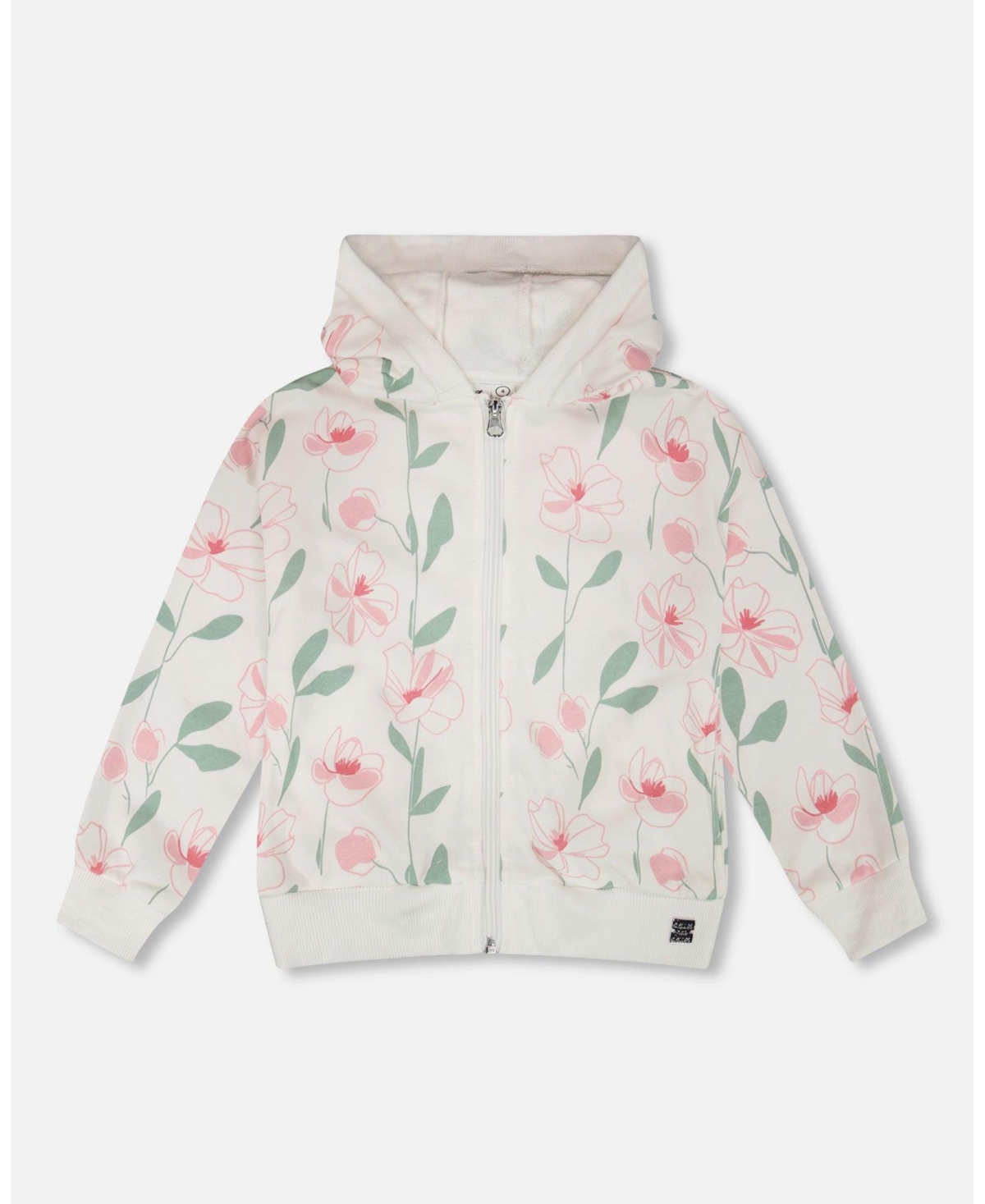 Click here for Deux par Deux Girl French Terry Hoodie Off White P... prices