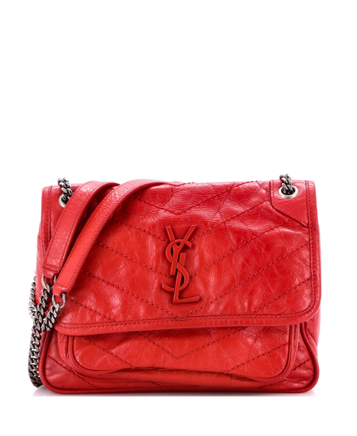 Click here for Pre-Owned Saint Laurent Baby Niki Chain Flap Bag M... prices