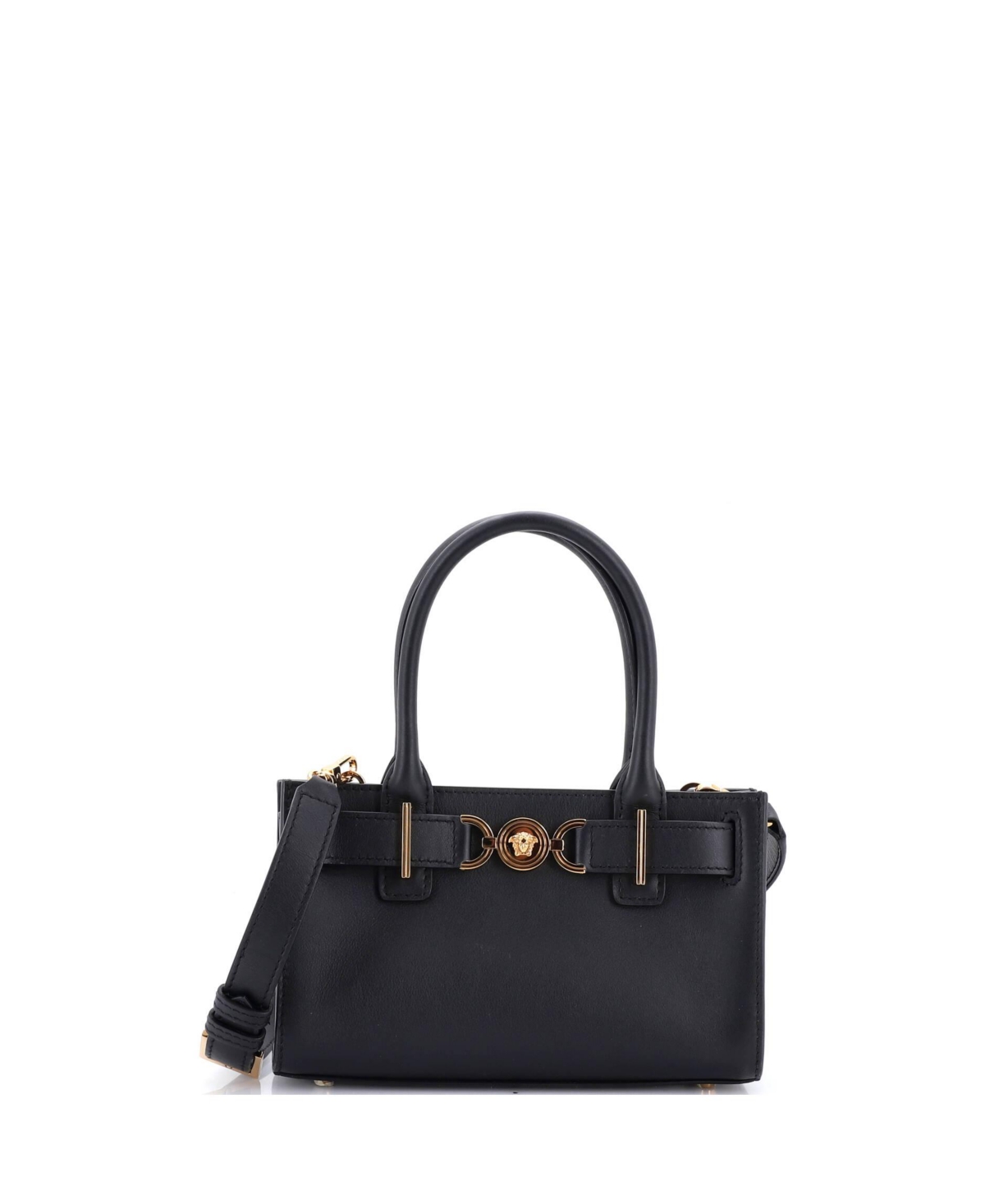 Click here for Pre-Owned Versace Small Medusa 95 Tote Leather - B... prices