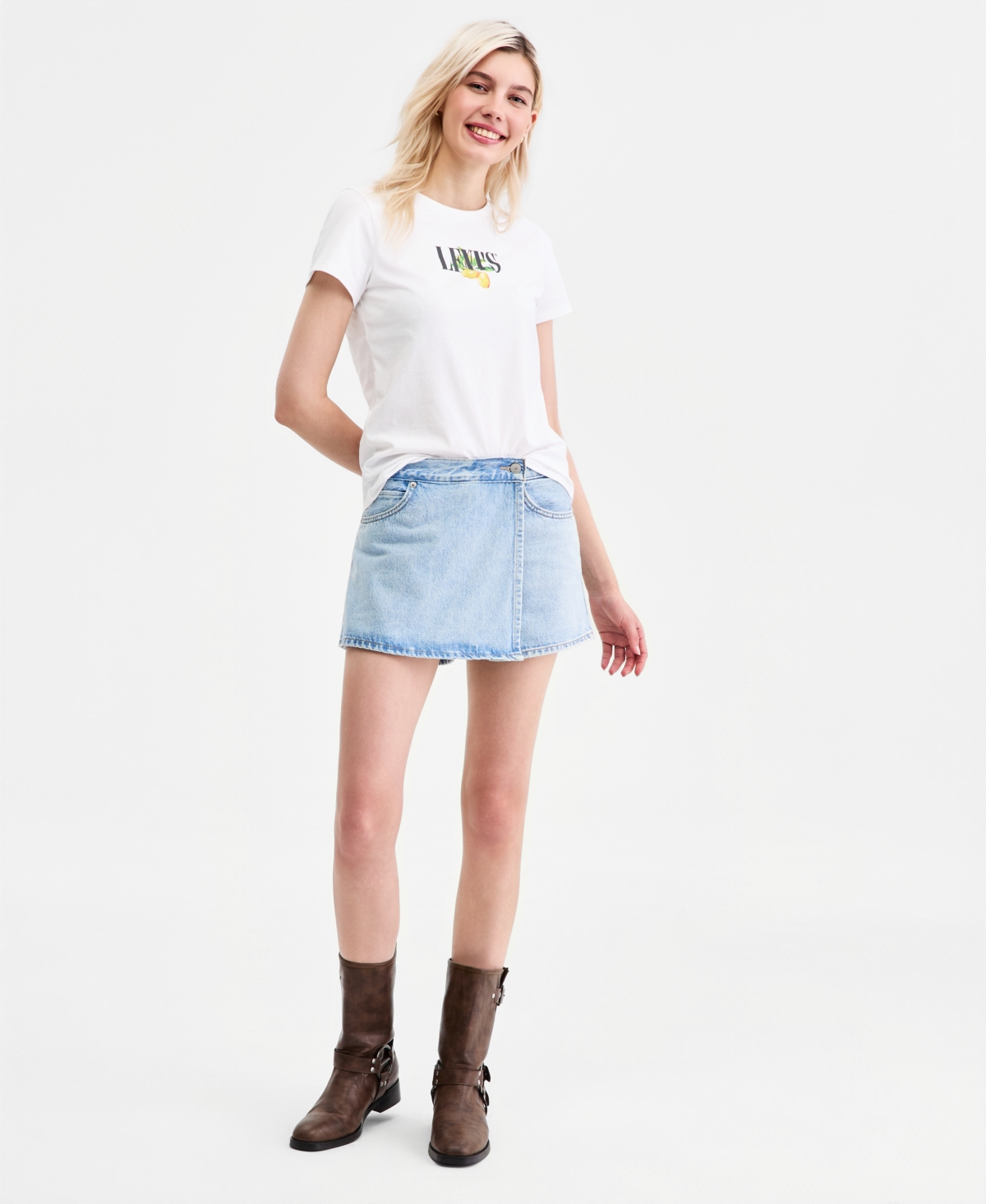 Click here for Levis Womens Non-Stretch Skort - Abraided prices