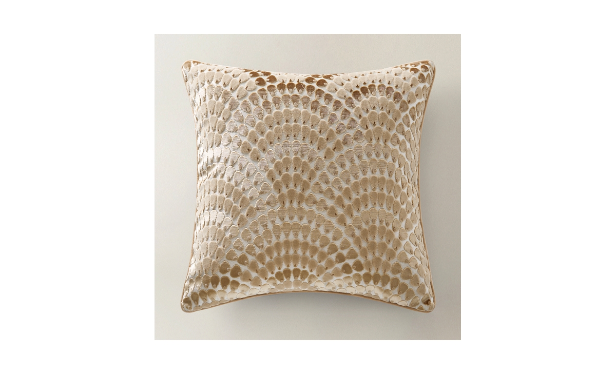 Click here for Deco Velvet Fan Pillow 22" - Gold/Blush - Yel... prices