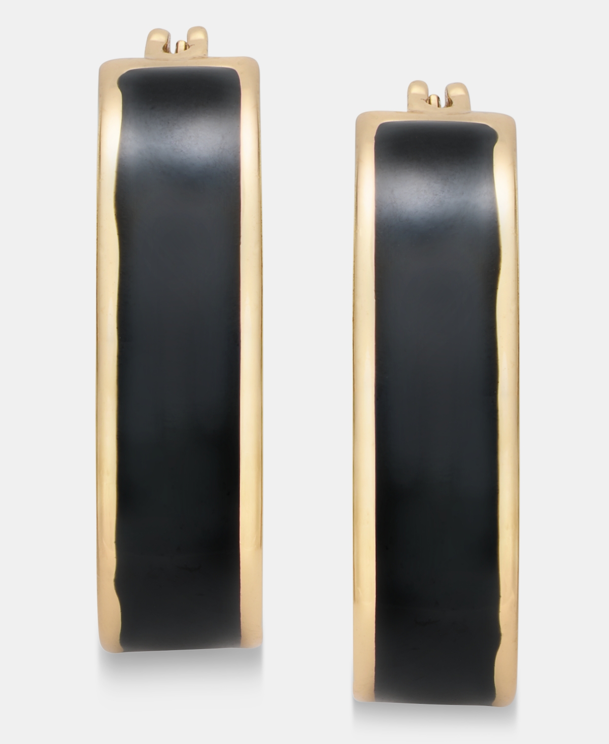 Click here for Karl Lagerfeld Paris Color Oval Hoop Earrings - Bl... prices