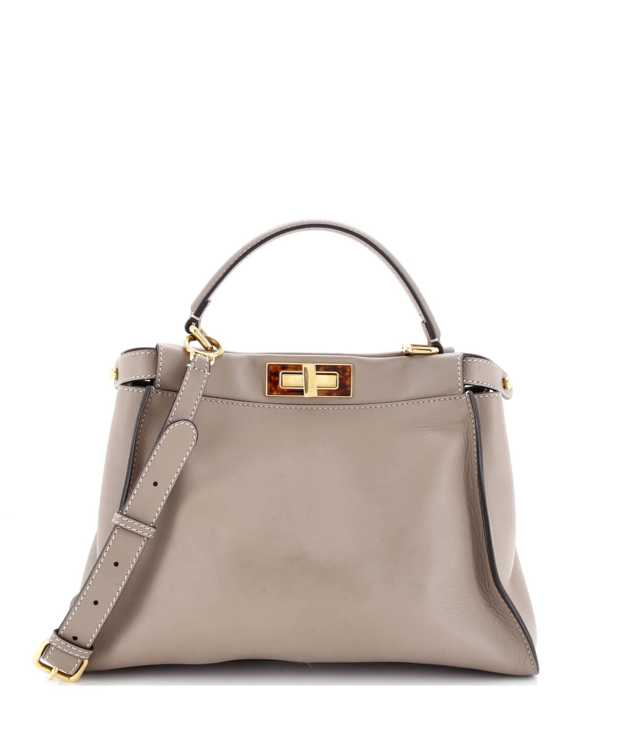 Click here for Pre-Owned Fendi Regular Peekaboo Bag Leather with... prices