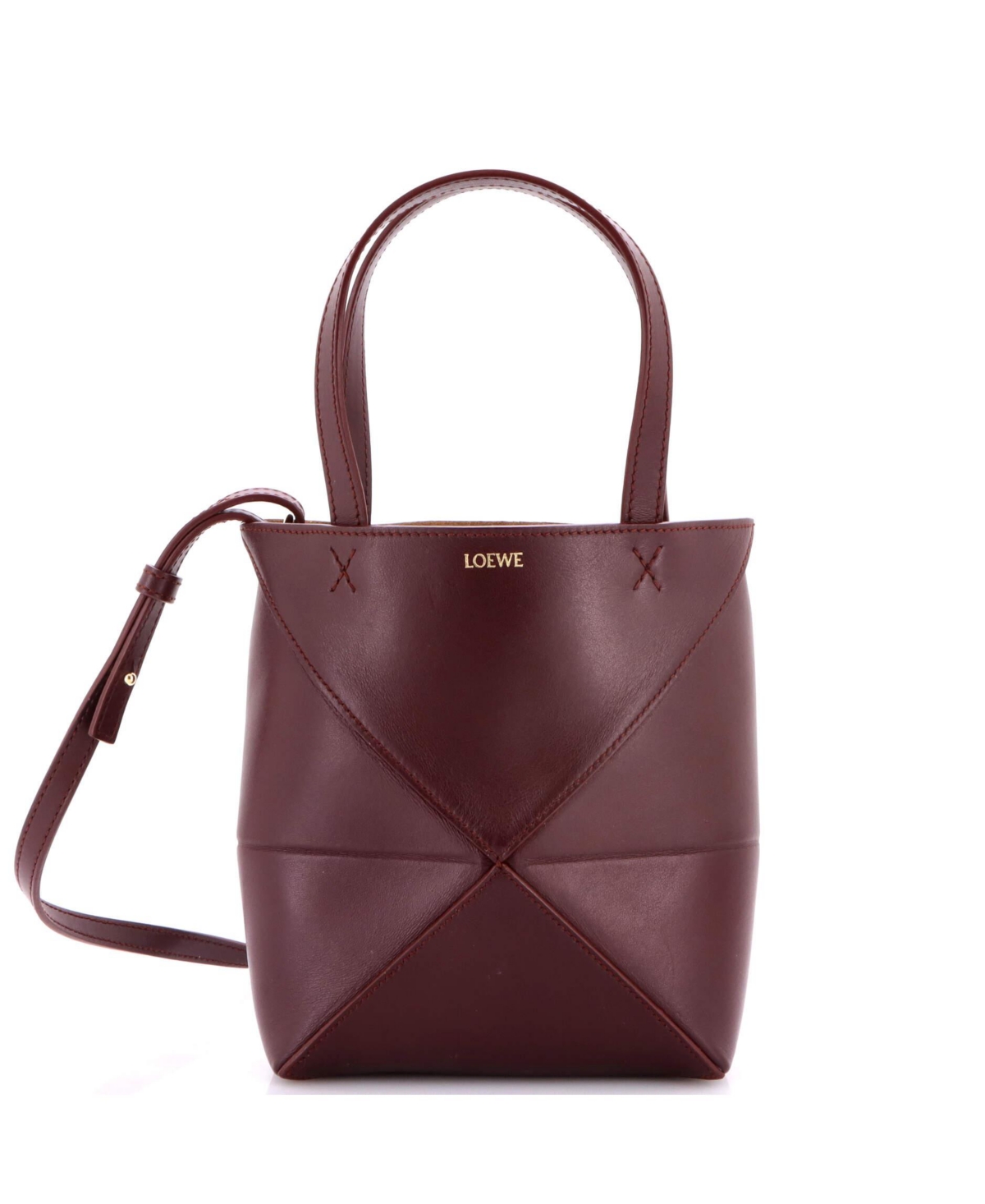 Click here for Pre-Owned Loewe Mini Puzzle Fold Tote Leather - Br... prices