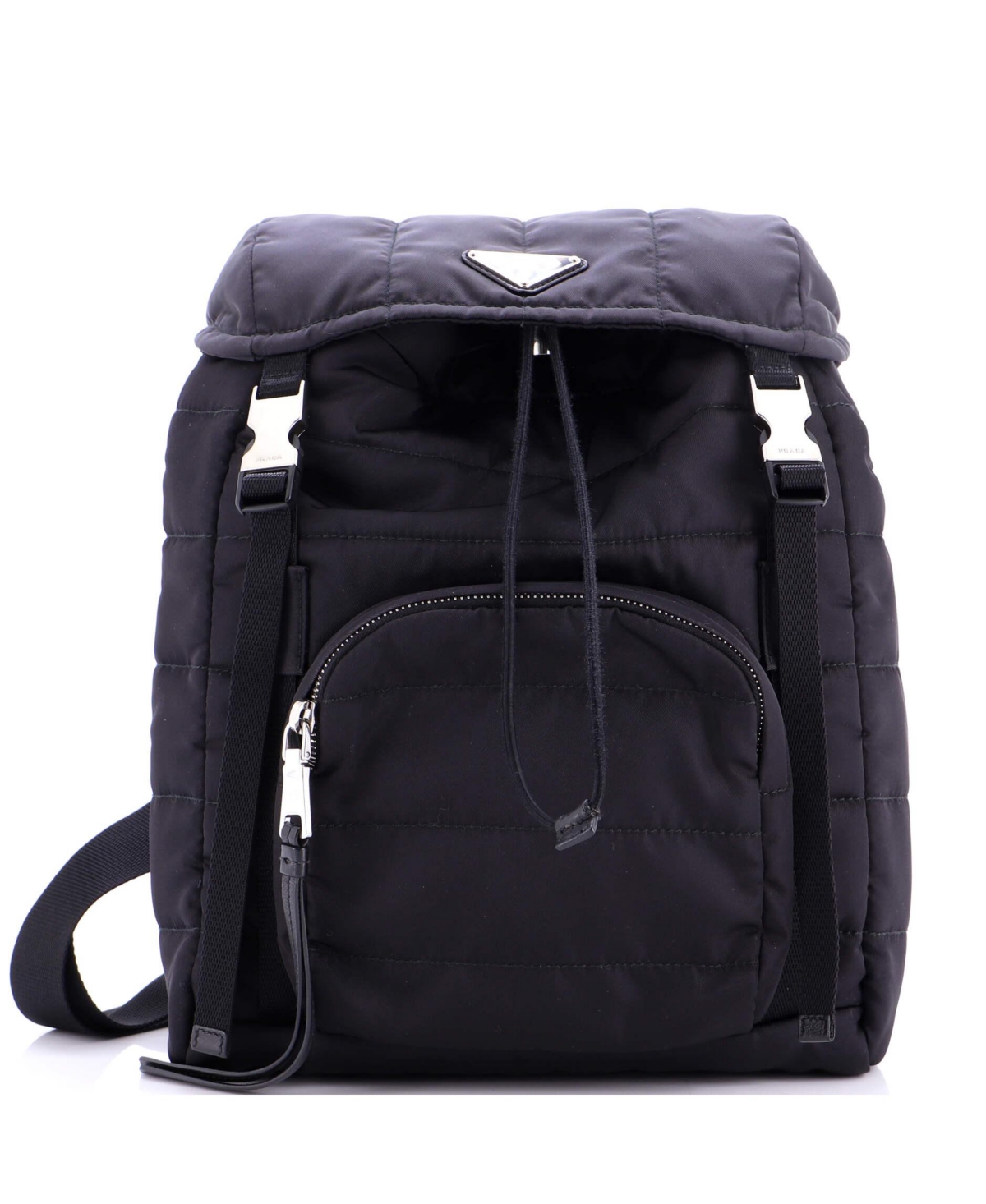 Click here for Pre-Owned Prada Medium Double Buckle Backpack Quil... prices