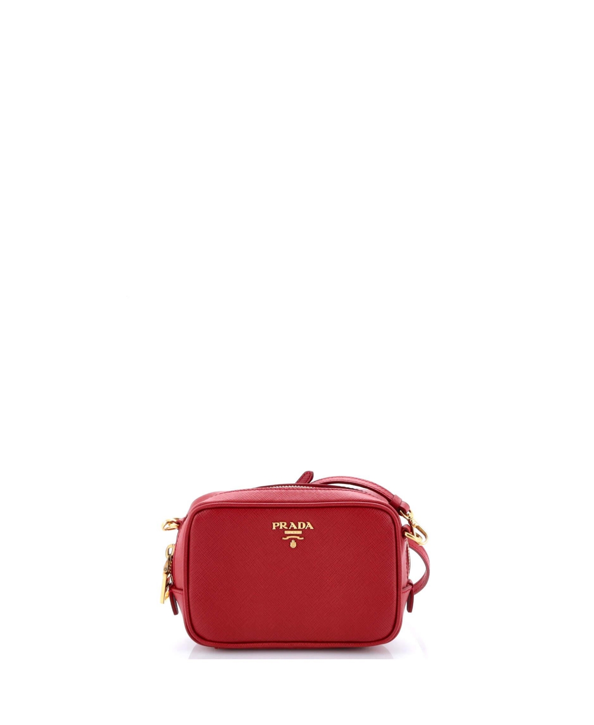 Click here for Pre-Owned Prada Mini Zip Crossbody Bag Saffiano Le... prices