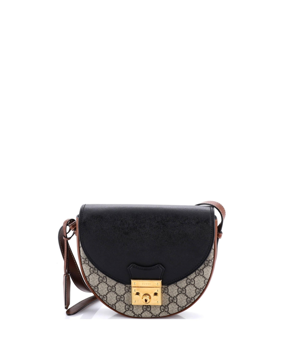 Click here for Pre-Owned Gucci Small Padlock Saddle Shoulder Bag... prices