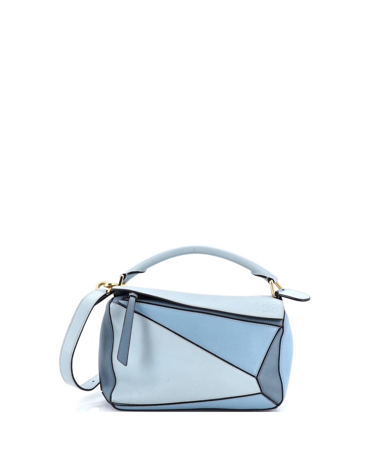 Click here for Pre-Owned Loewe Small Puzzle Bag Leather - Blue prices