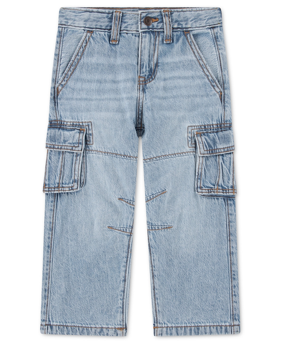 Click here for abercrombie kids Boys Baggy Cargo Jeans - Blue prices