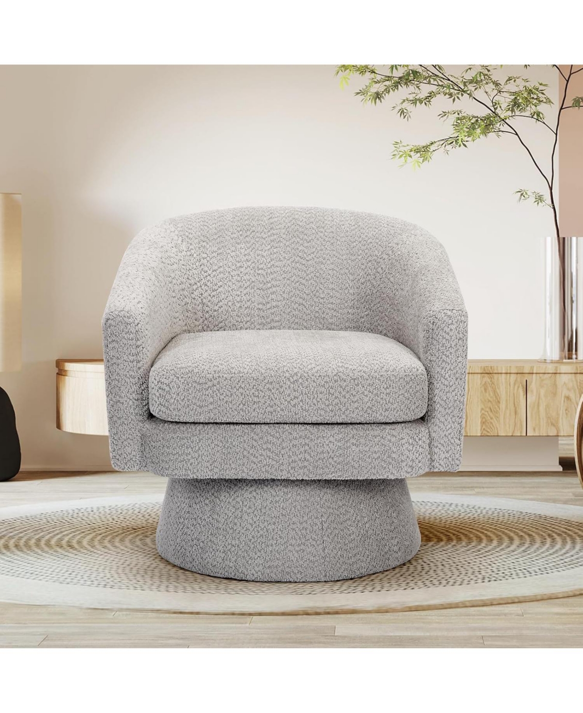 Click here for gaomon 360° Chenille Swivel Accent Chair with... prices