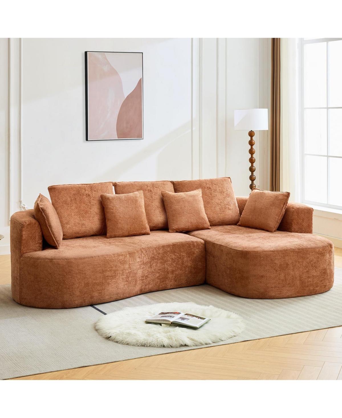 Click here for gaomon 106 Curved Modular Sectional Sofa with Thro... prices