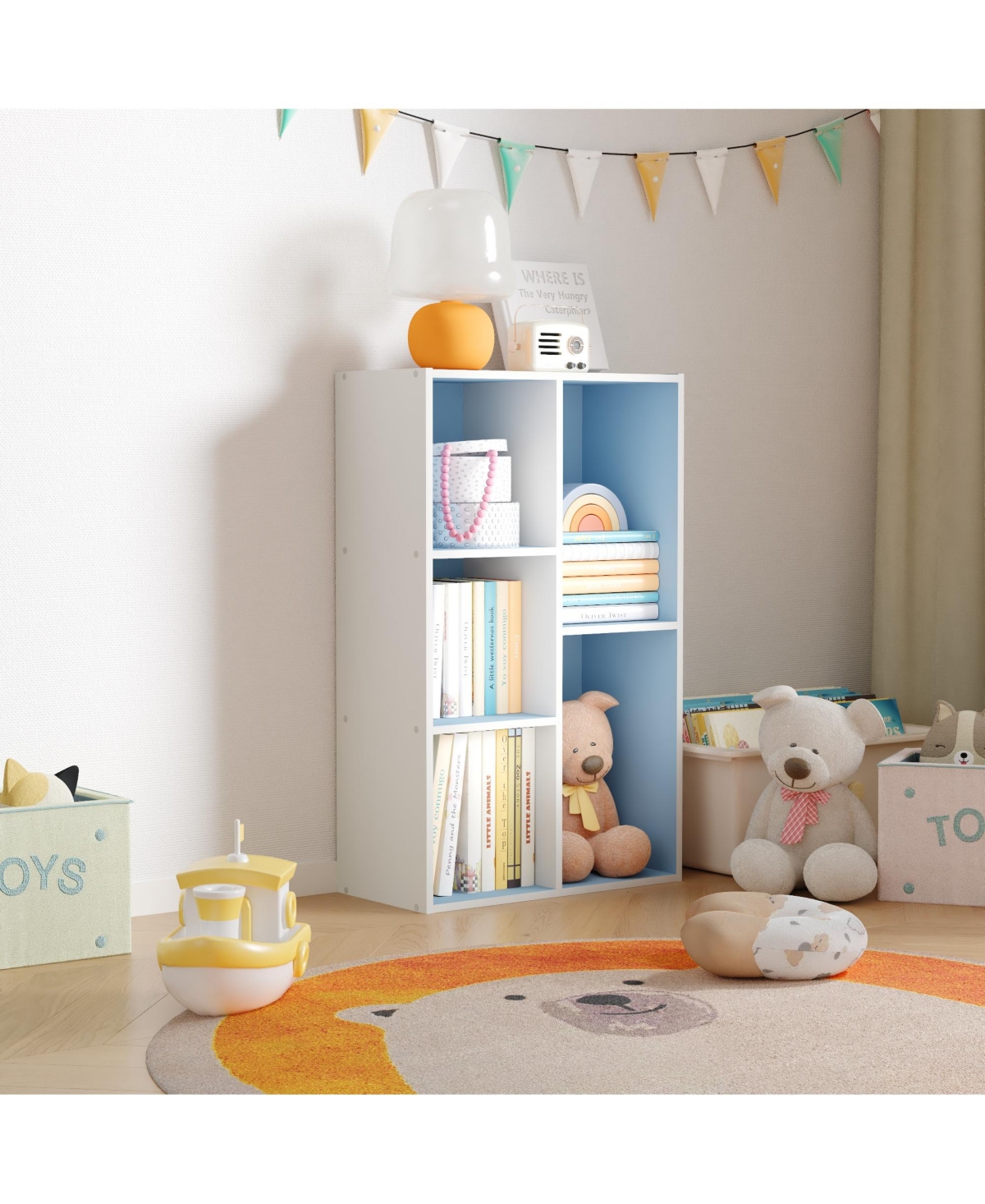 Click here for Homlux 5 Cube Storage Bookshelf Kids Toy Organizer... prices